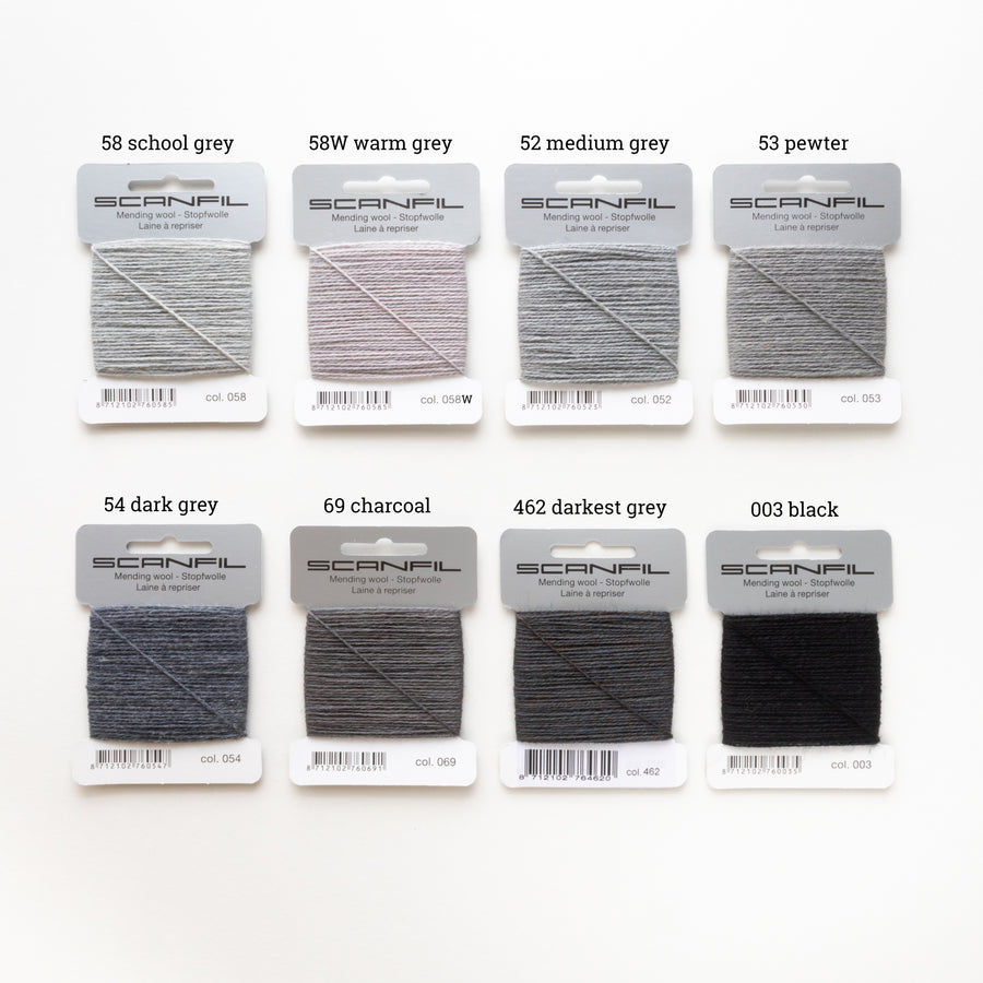 Scanfil mending wool for darning in 39 colours | modernmending.com ...
